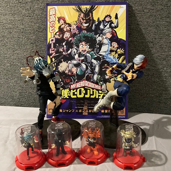 Toys | My Hero Academia Bundle Figurines Poster Mini Figures Anime ...